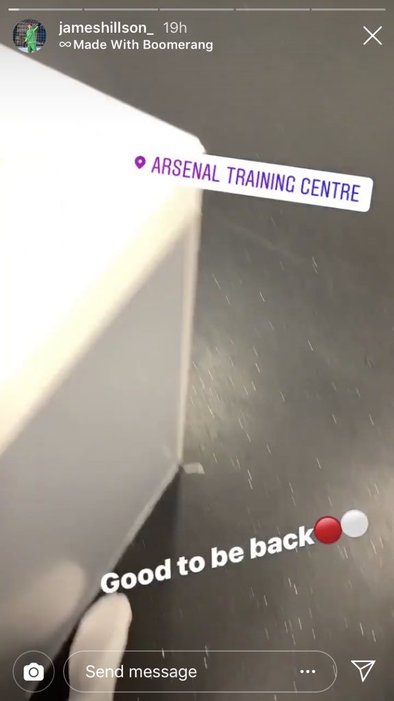 James Hillson hints Arsenal are signing him with Instagram post