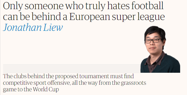 What lies at the heart of the European Super League