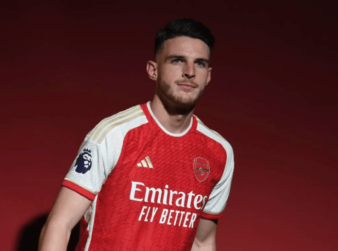 What shirt number will Declan Rice wear at Arsenal?