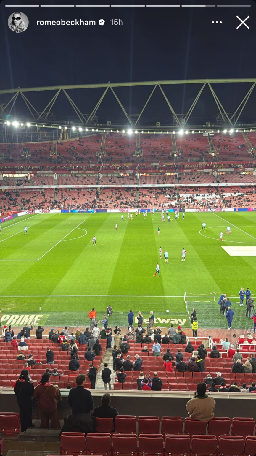 David Beckham's son Romeo trolls him over Arsenal victory